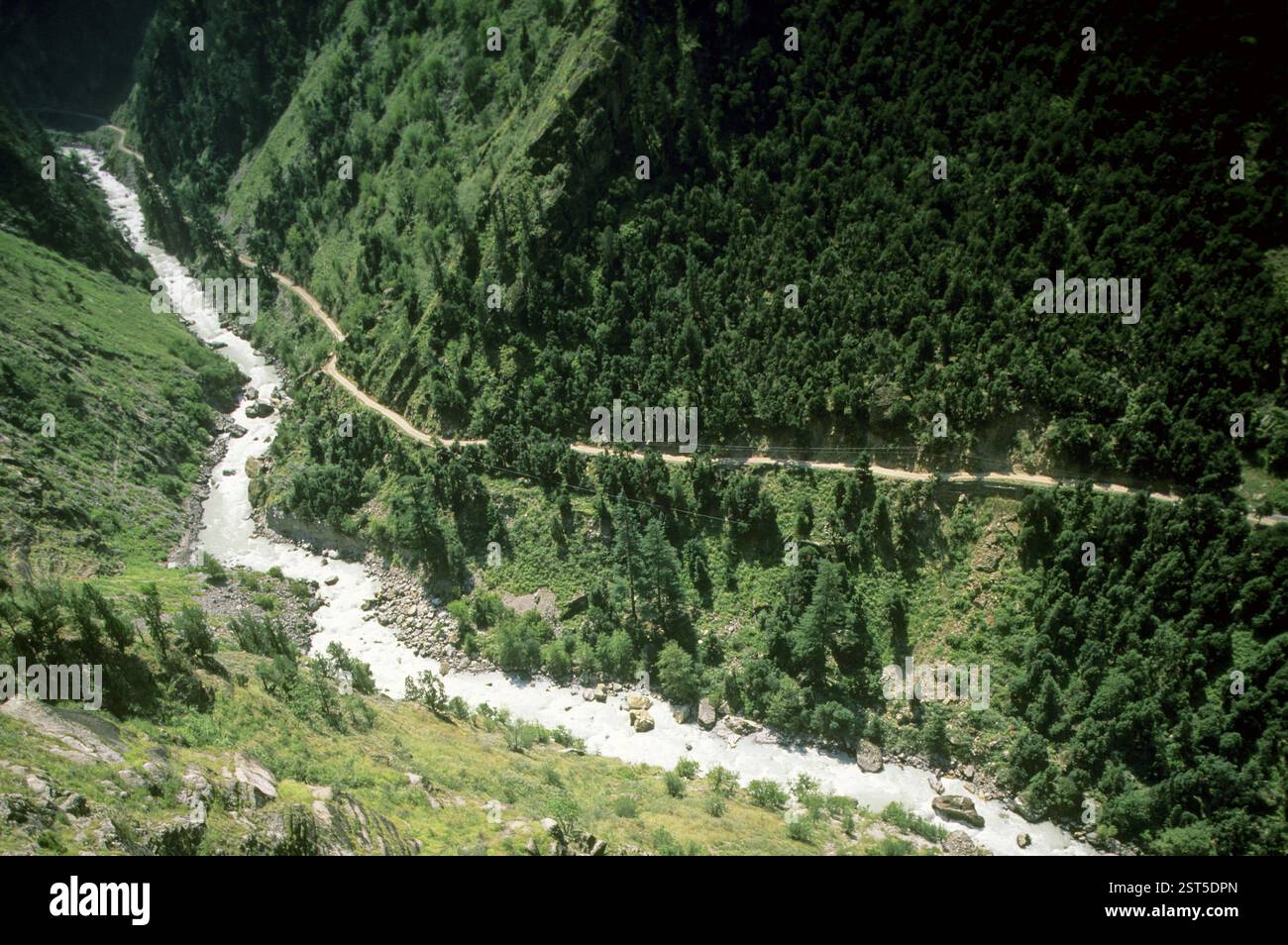 Aerial view winding road india hi-res stock photography and images - Alamy