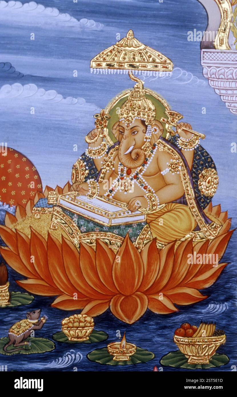 Ganesh writing hi-res stock photography and images - Alamy