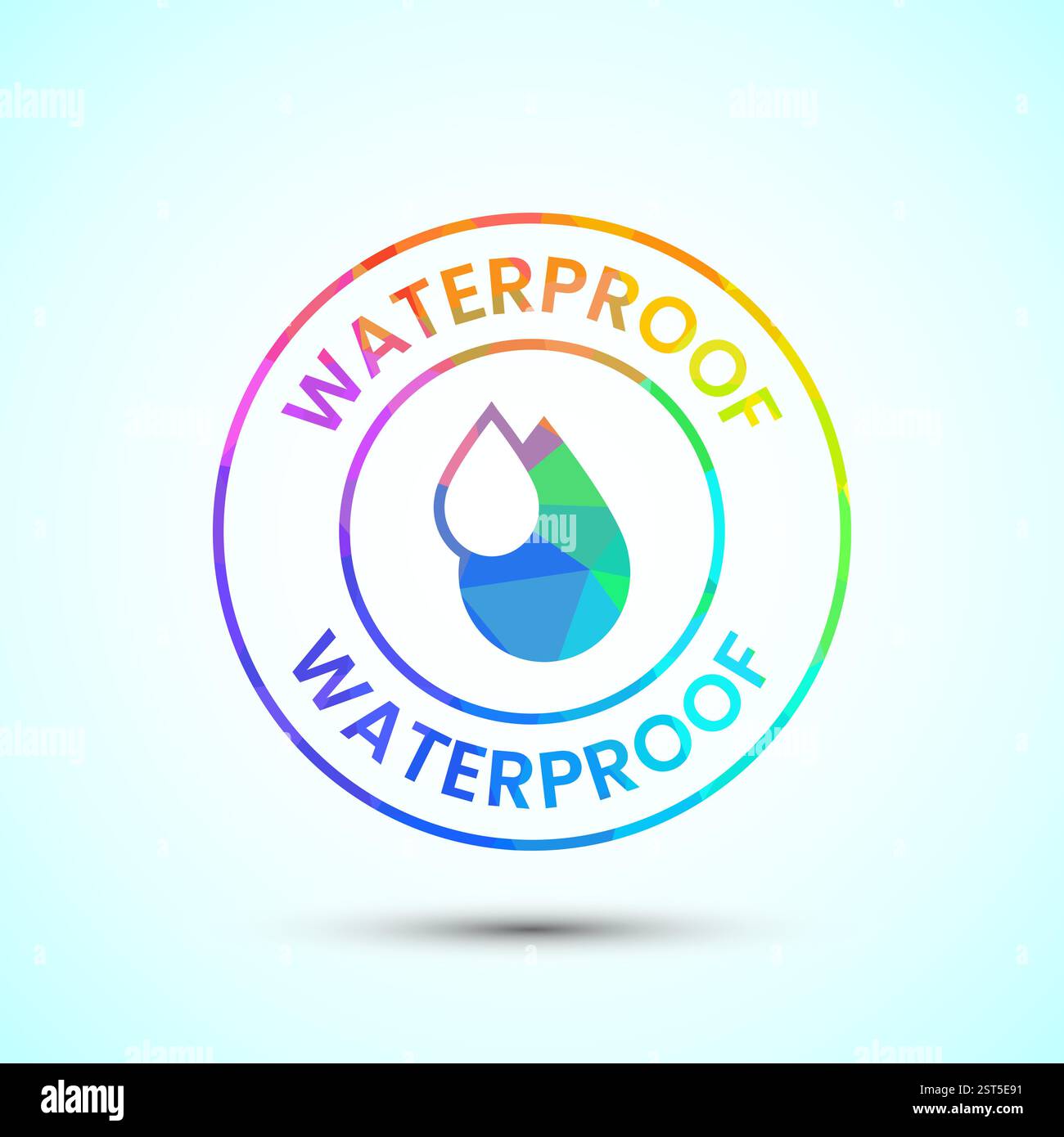 Waterproof icon design illustration, water resistant signs, liquid ...