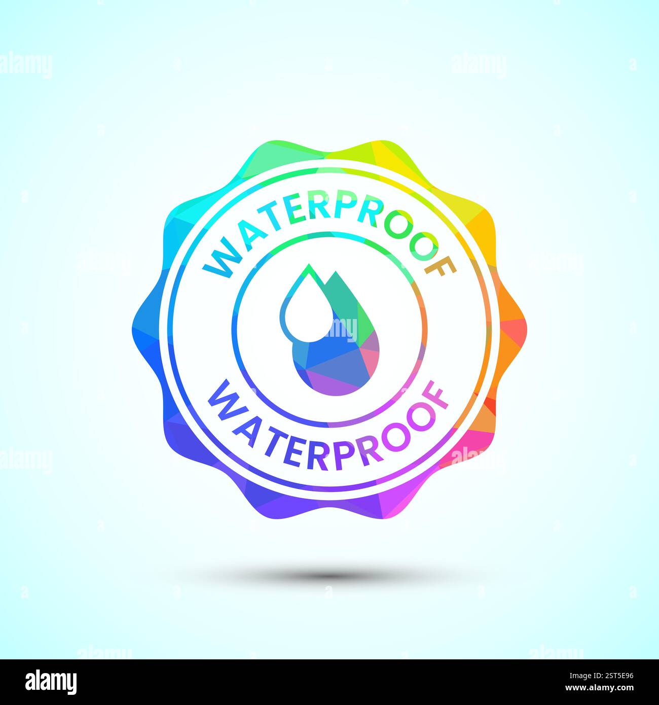Waterproof icon design illustration, water resistant signs, liquid ...