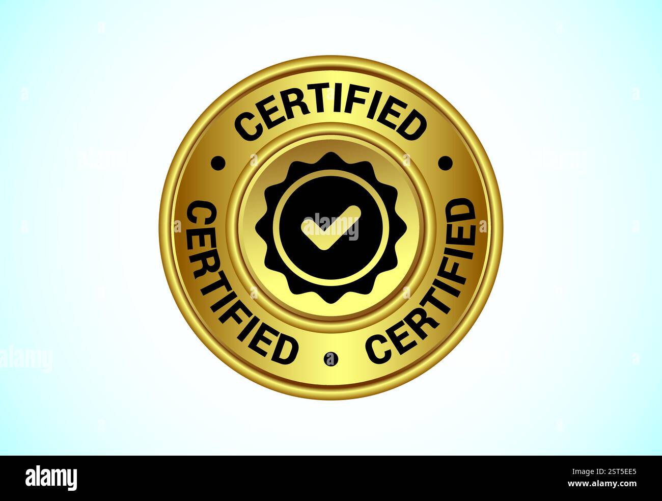 Certified button design illustration, Certified sign suitable for mobile app, and website UI ...