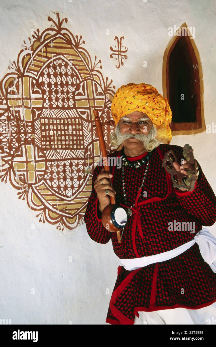 Folk musician, rajasthan, india, MR. NO. 657 Stock Photo - Alamy