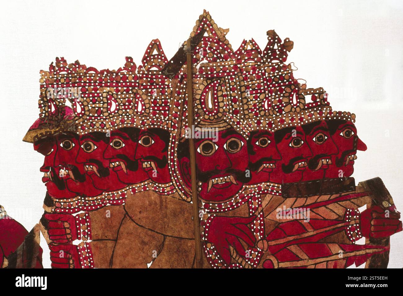 Ramayana in leather puppetry, ravana with ten heads, india Stock Photo ...