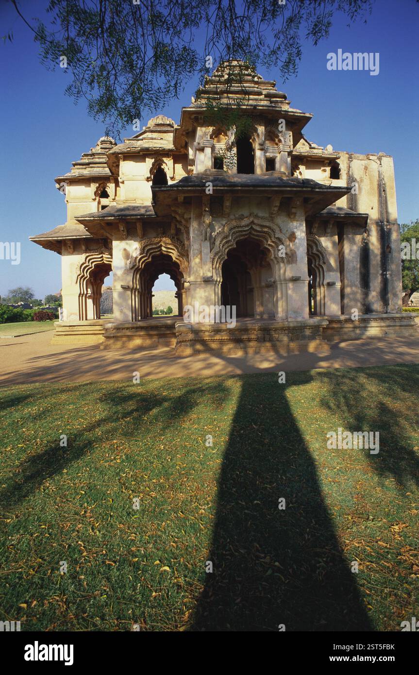 Lotus mahal temple at the ancient site of hampi hi-res stock ...