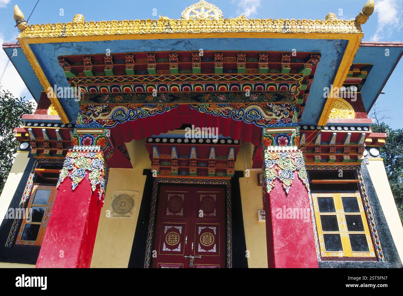 Monastery, kechopai lake, yoksum, Sikkim, india Stock Photo - Alamy