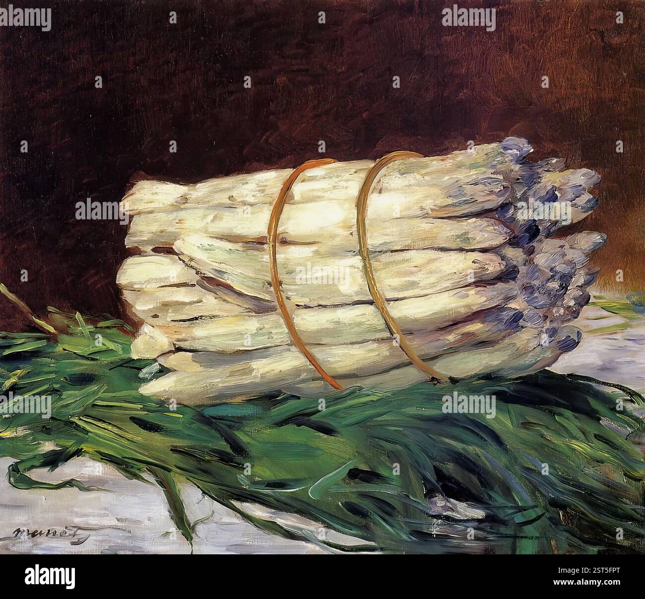Edouard Manet painting - A Bunch of Asparagus still life Stock Photo ...