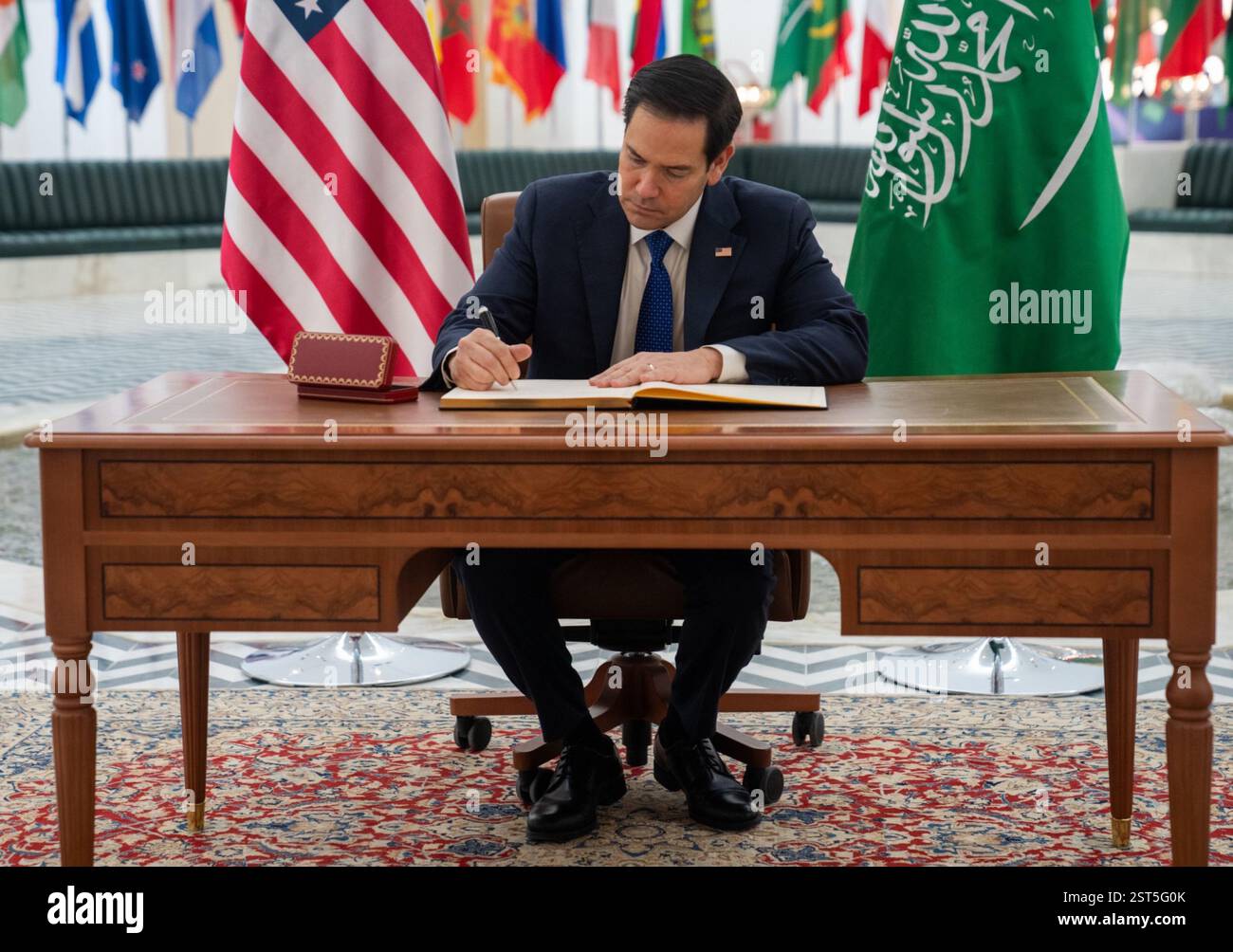 Riyadh, Saudi Arabia. 17th Feb, 2025. U.S. Secretary of State Marco ...