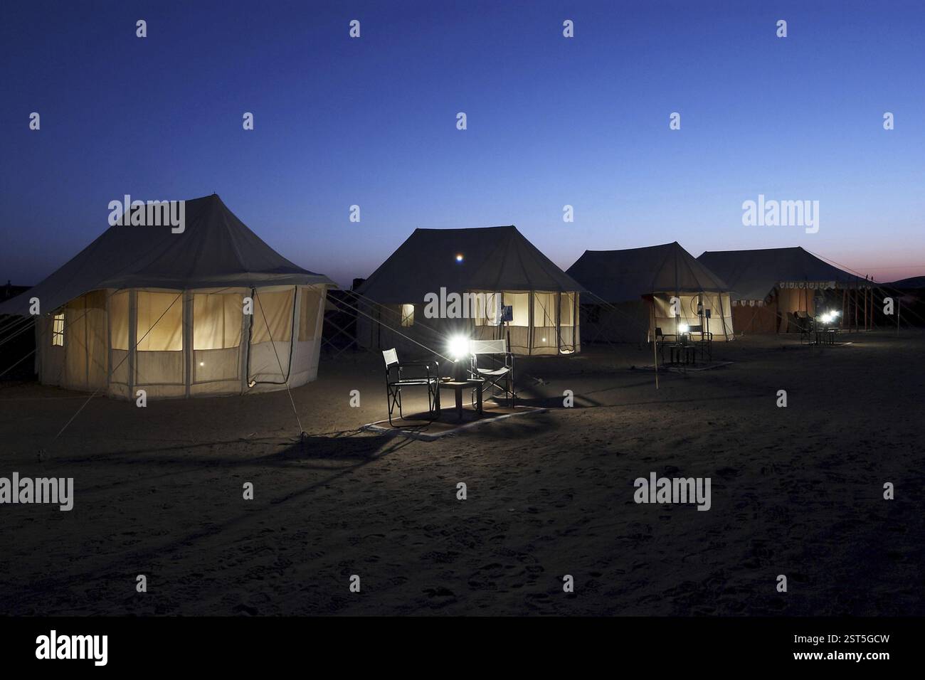 Tented rooms at Sam Sand Dunes, Royal Desert Safaries, Jaisalmer ...
