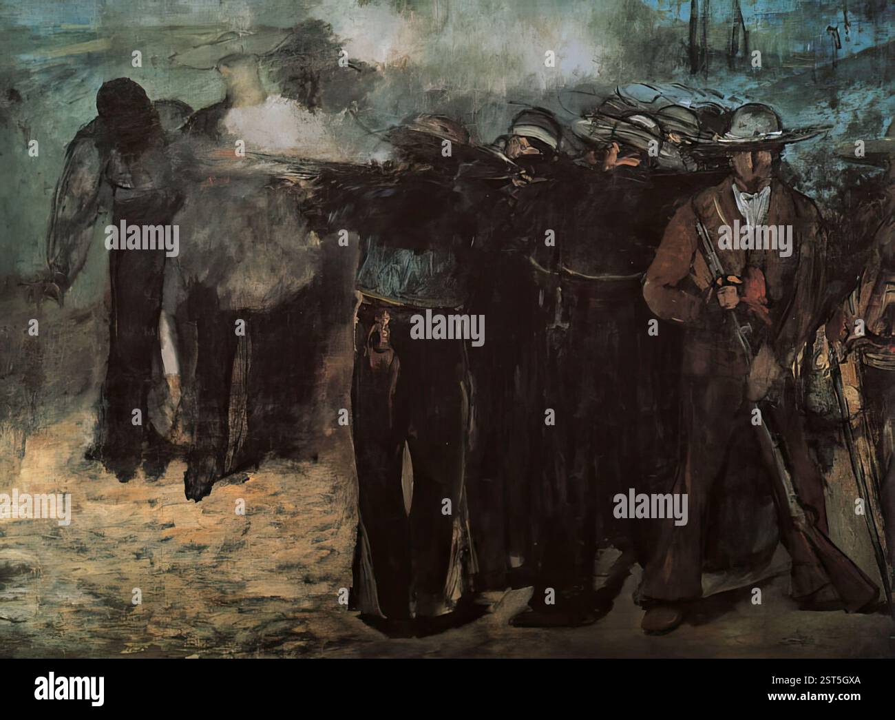 Edouard Manet painting Study for 'Execution of the Emperor Maximilian ...