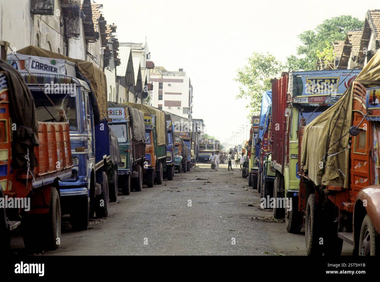 Truck row, India, Asia Stock Photo - Alamy