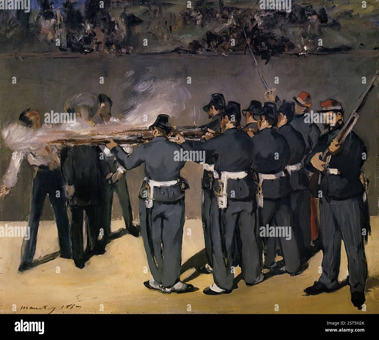 Edouard Manet painting The Execution of the Emperor Maximillian 1 Stock ...
