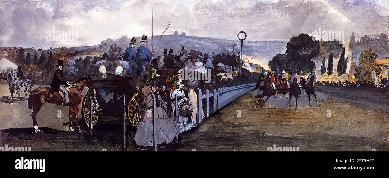 Edouard Manet painting The Races at Longchamp Stock Photo - Alamy