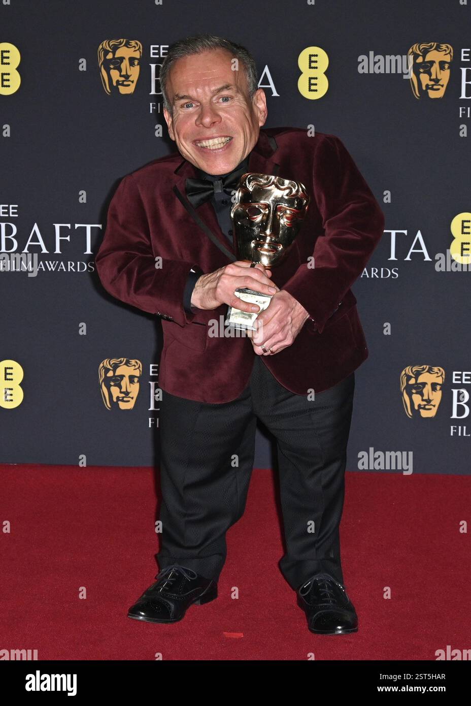 Warwick Davis attends the 2025 EE BAFTA Film Awards at The Royal ...
