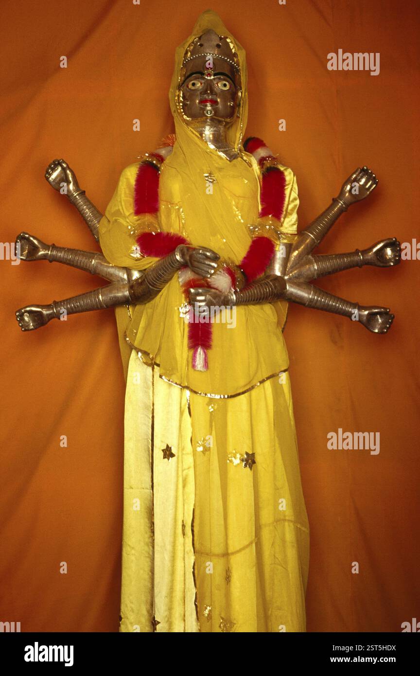 Goddess Durga Devi in chamunda temple in mehrangad, jodhpur, rajasthan ...