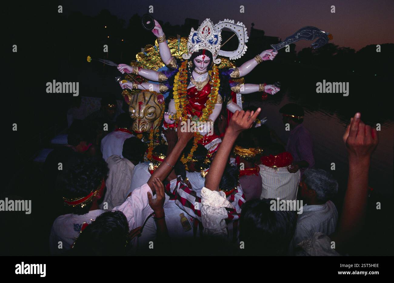 Goddess Durga Pooja puja immersion Homage To The Mother Goddess during ...