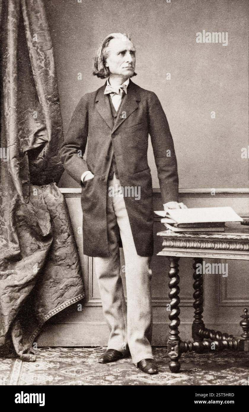 Franz Liszt (1811-1886), Portrait photograph of the Hungarian composer ...