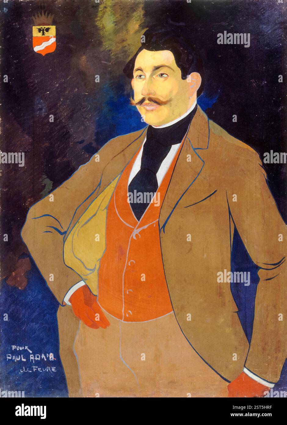 Paul Adam. Portrait painting of the French novelist Paul Auguste Marie ...