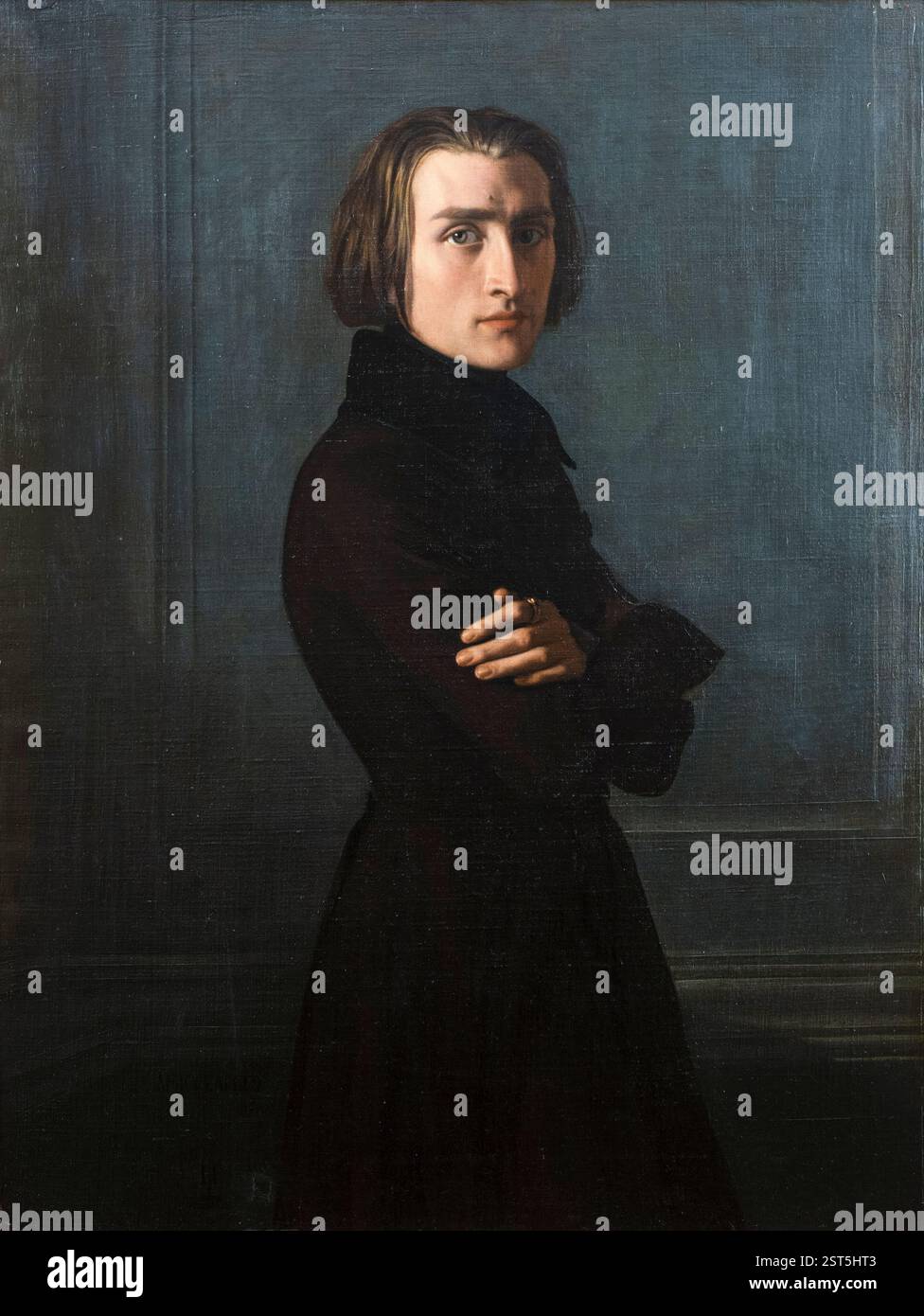 Franz Liszt (1811-1886) portrait painting of the Hungarian composer ...