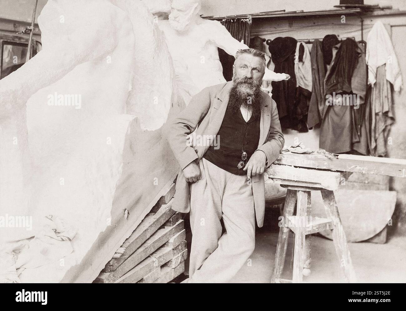 Auguste Rodin. Portrait photograph of the French sculptor François ...