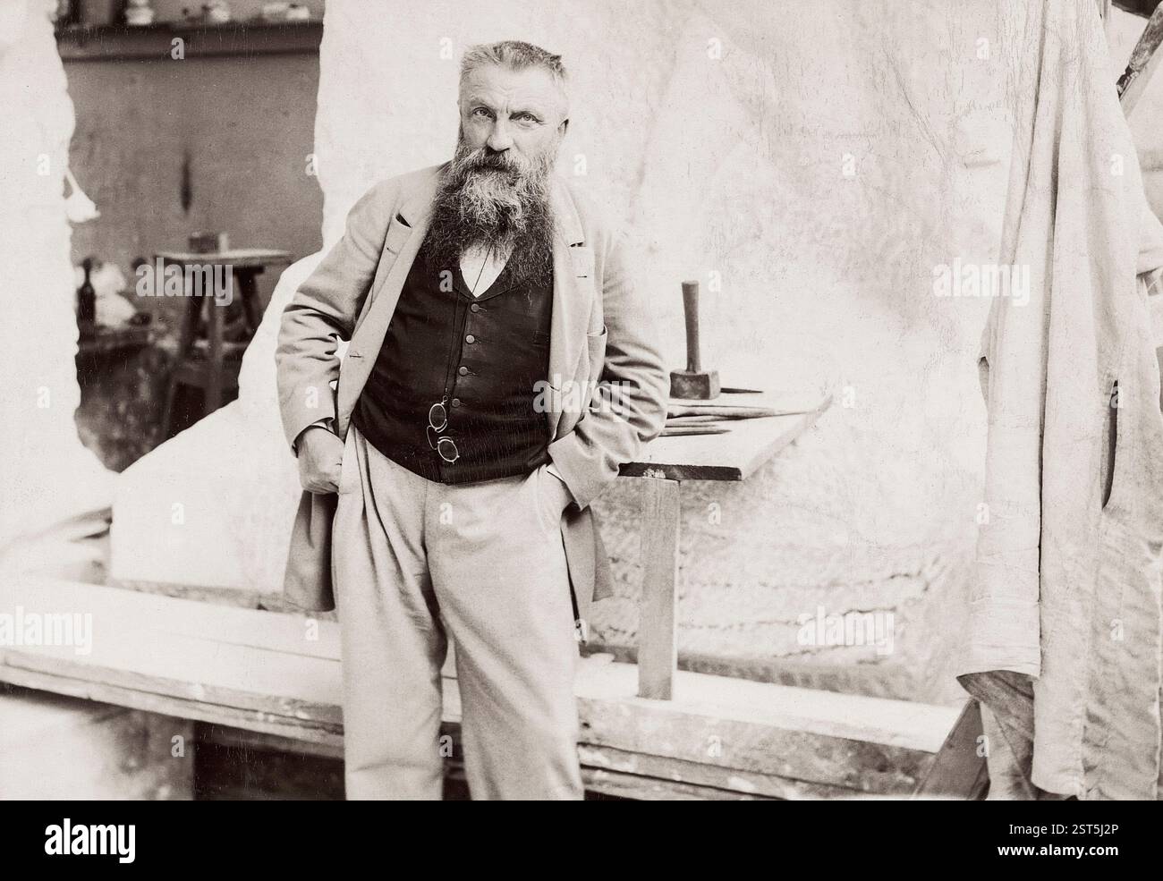 Auguste Rodin. Portrait photograph of the French sculptor François ...