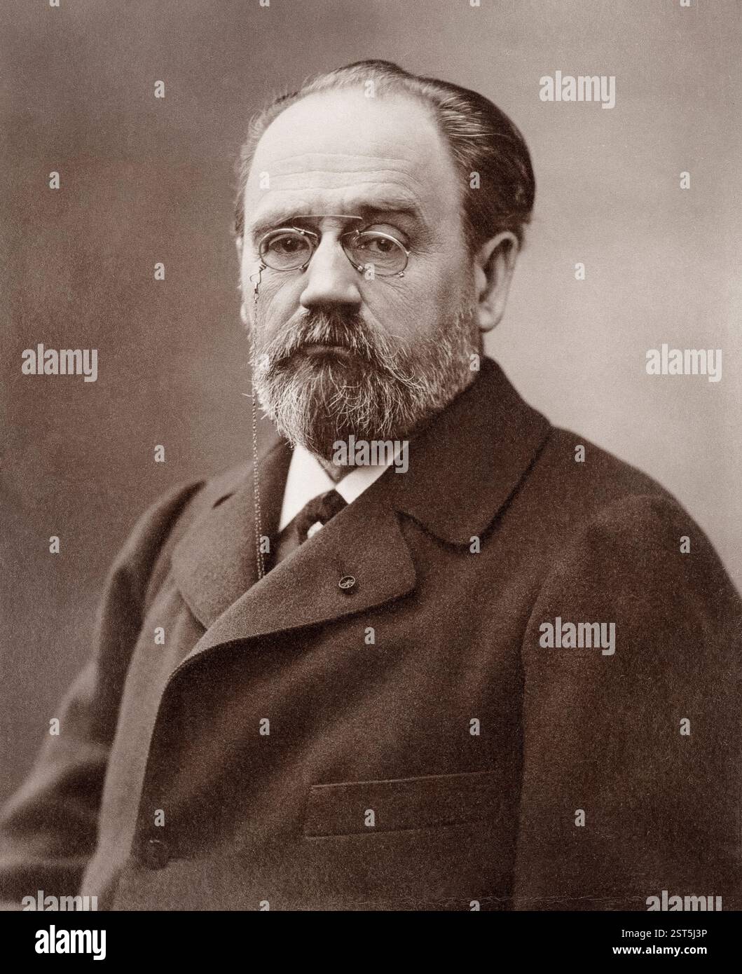 Émile Zola. Portrait photograph of the French novelist, journalist, and ...