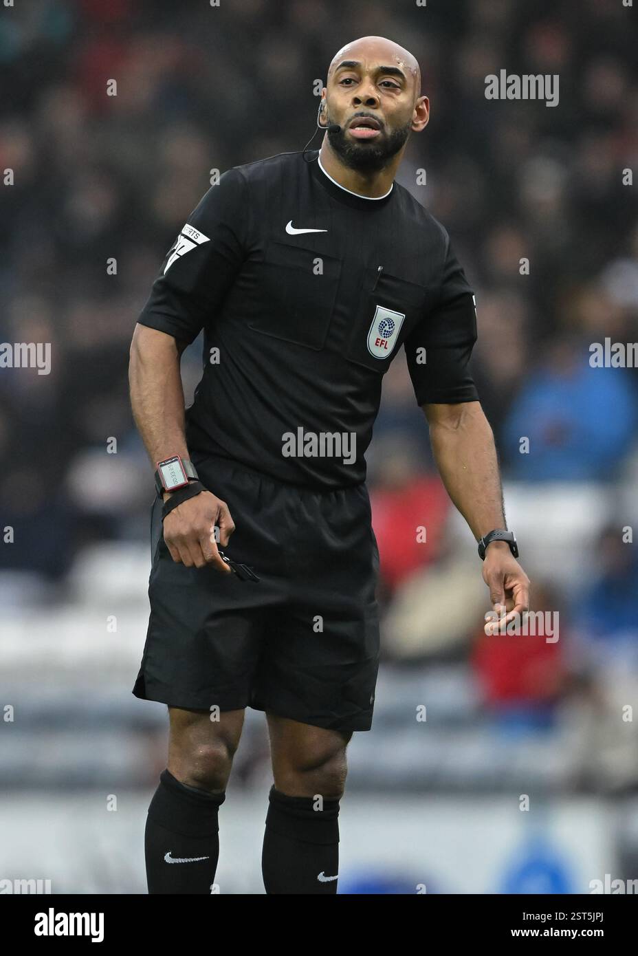 Referee Sam Allison during the Sky Bet Championship match at Ewood Park ...