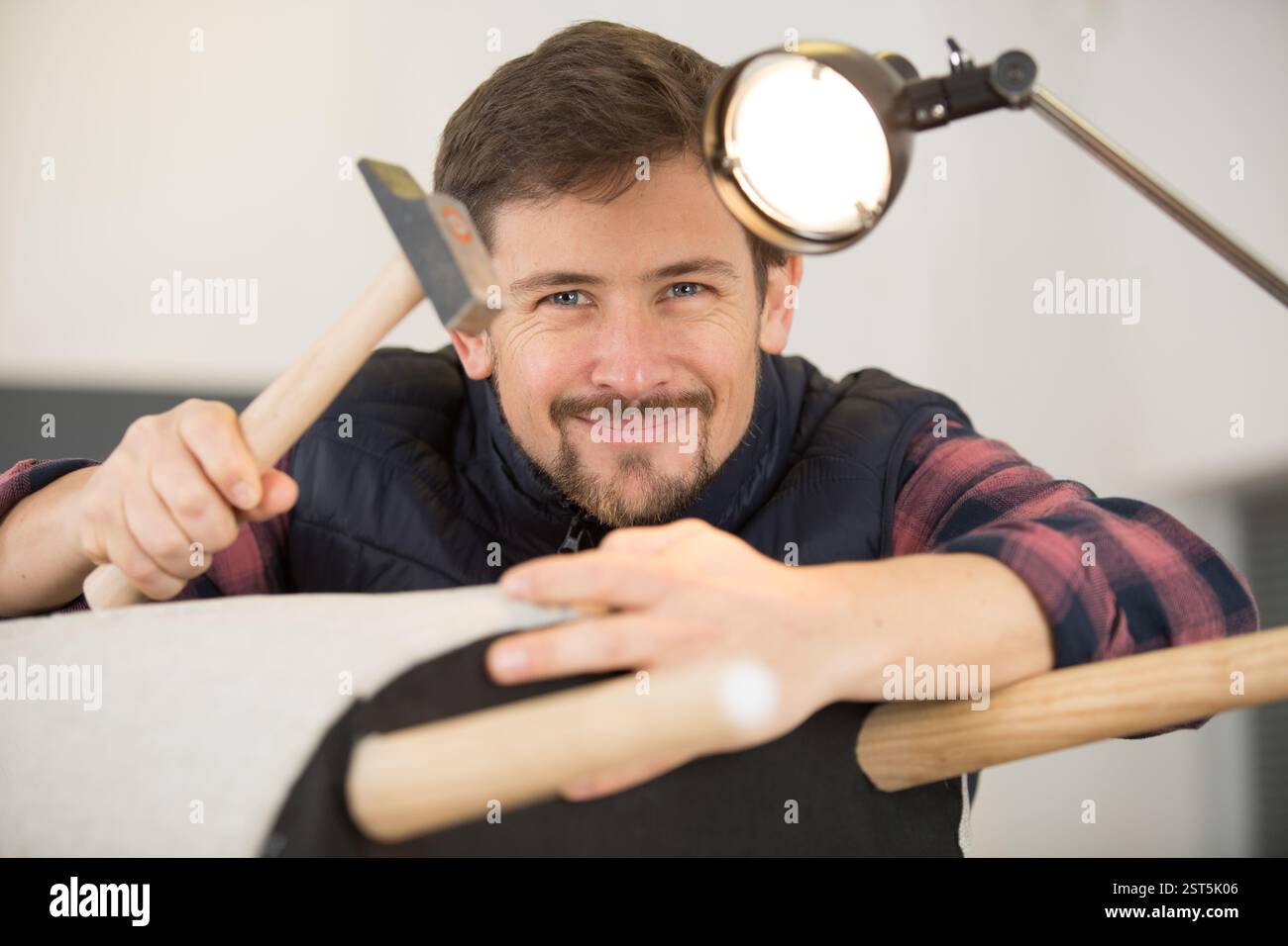 craftsman using carpentry tools for restoration Stock Photo - Alamy