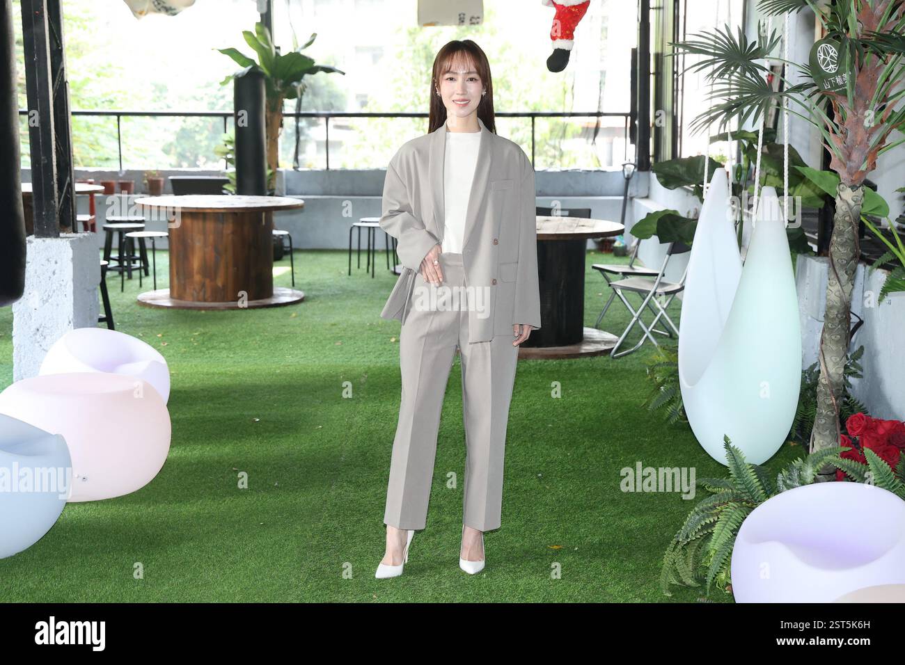 TAIPEI, CHINA - FEBRUARY 17, 2025 - Female singer Albee Huang attends ...