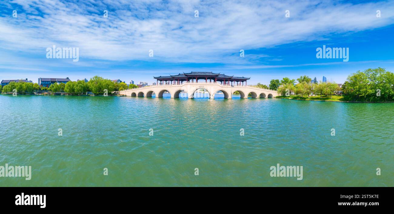 The Bridge in Jinji Lake Scenic Area, Suzhou City, Jiangsu Province, China Stock Photo - Alamy