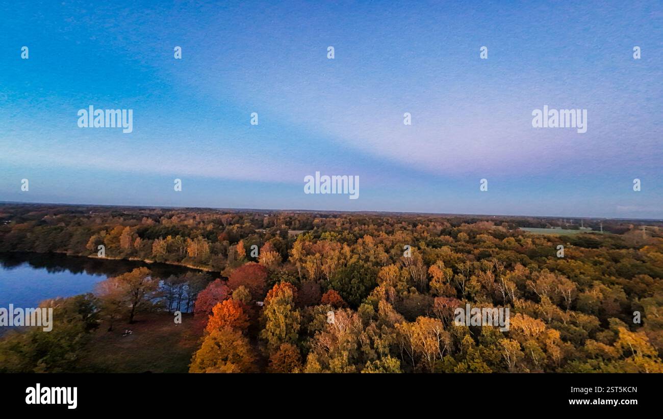 A Beautifully Serene Autumn Landscape That Overlooks a Tranquil and ...