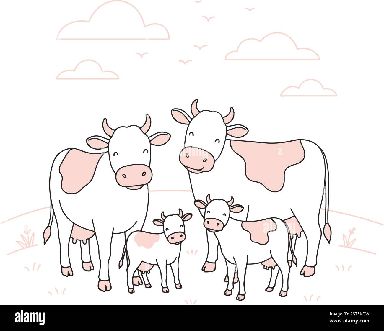 Kawaii cows hi-res stock photography and images - Alamy
