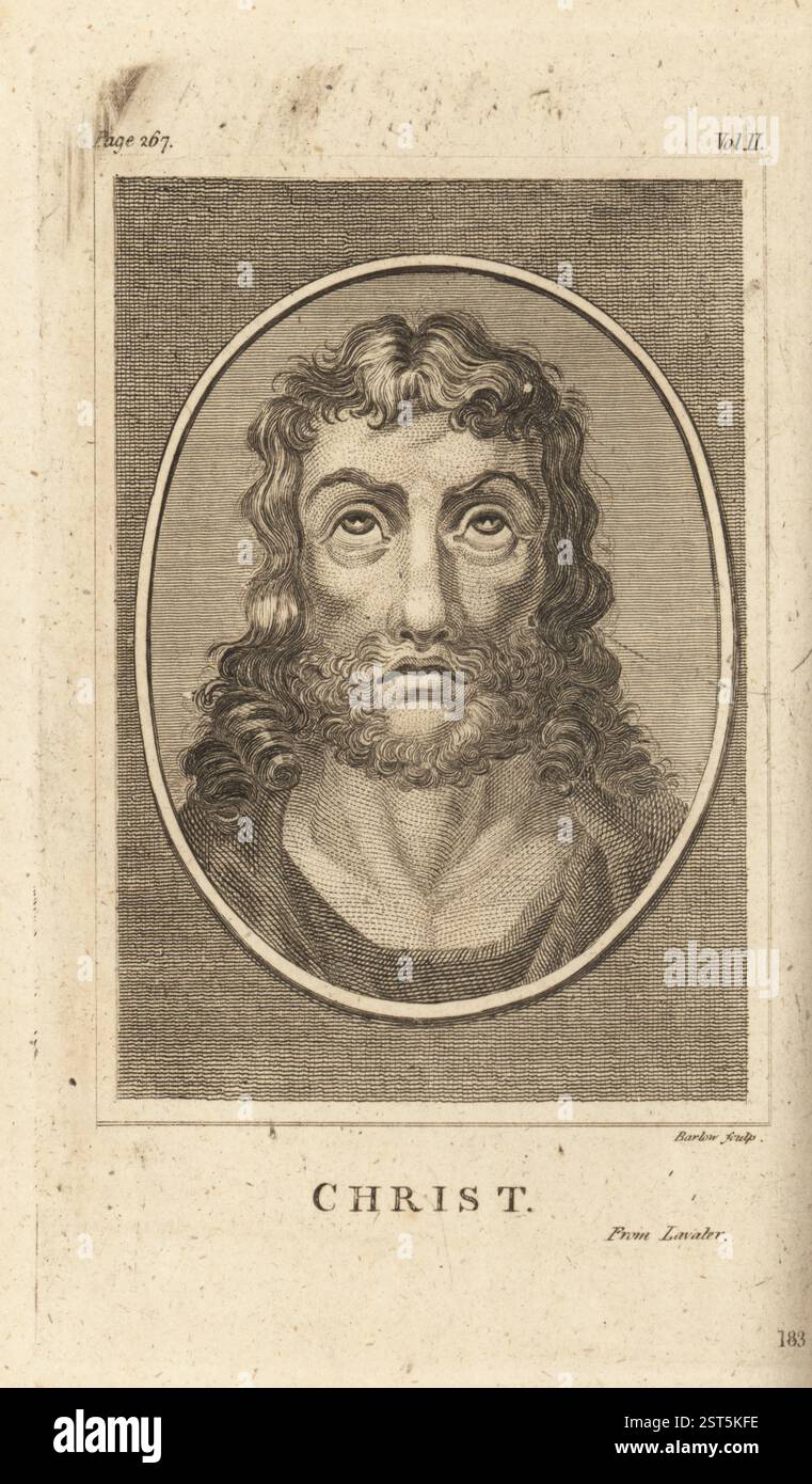 Head of Jesus Christ. Copied by Henry Fuseli from a picture by Italian ...