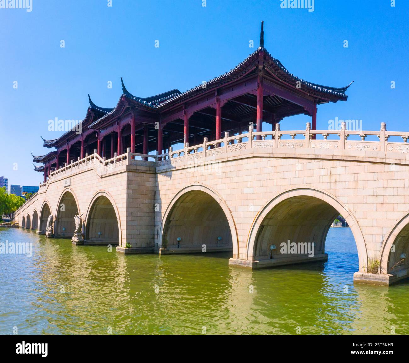 The Bridge in Jinji Lake Scenic Area, Suzhou City, Jiangsu Province ...
