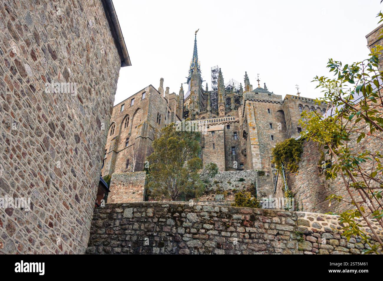 Mont Saint-Michel, France - January 25, 2016: A stunning view of the ...
