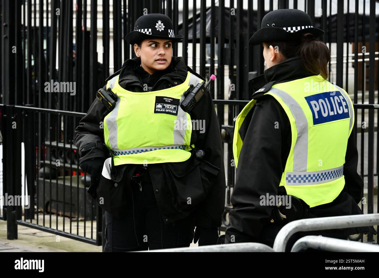 Female Metropolitan Police Officers, Downing Street, Whitehall, London ...