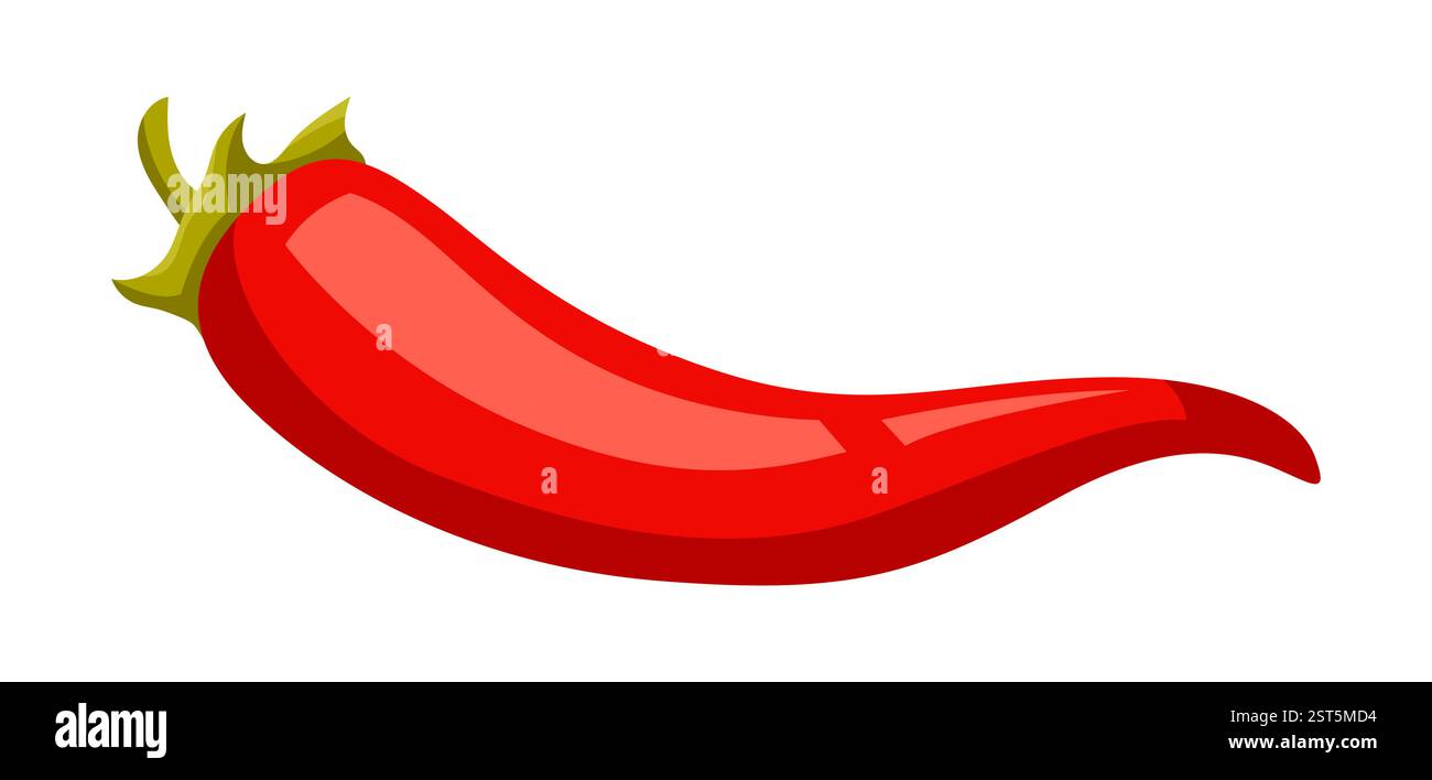Illustration of chili pepper. Stylized food object for cooking recipe ...