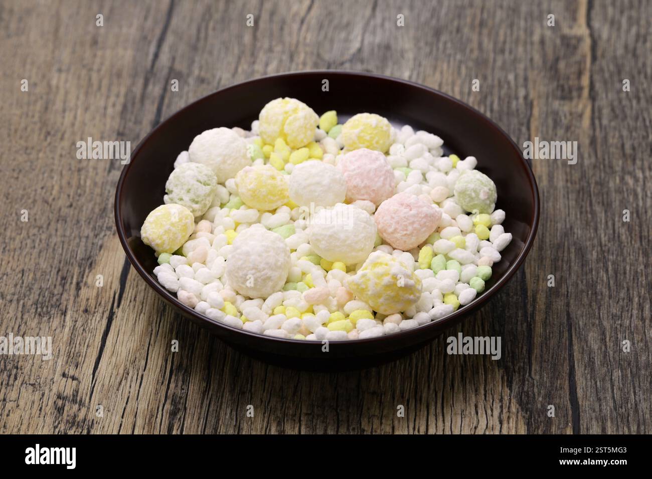 Hina arare, Japanese sweet rice crackers like hail Stock Photo - Alamy