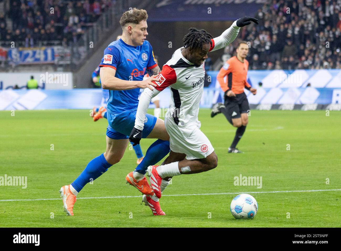 Frankfurt, Deutschland. 16th Feb, 2025. Nicolai Remberg (Holstein Kiel ...