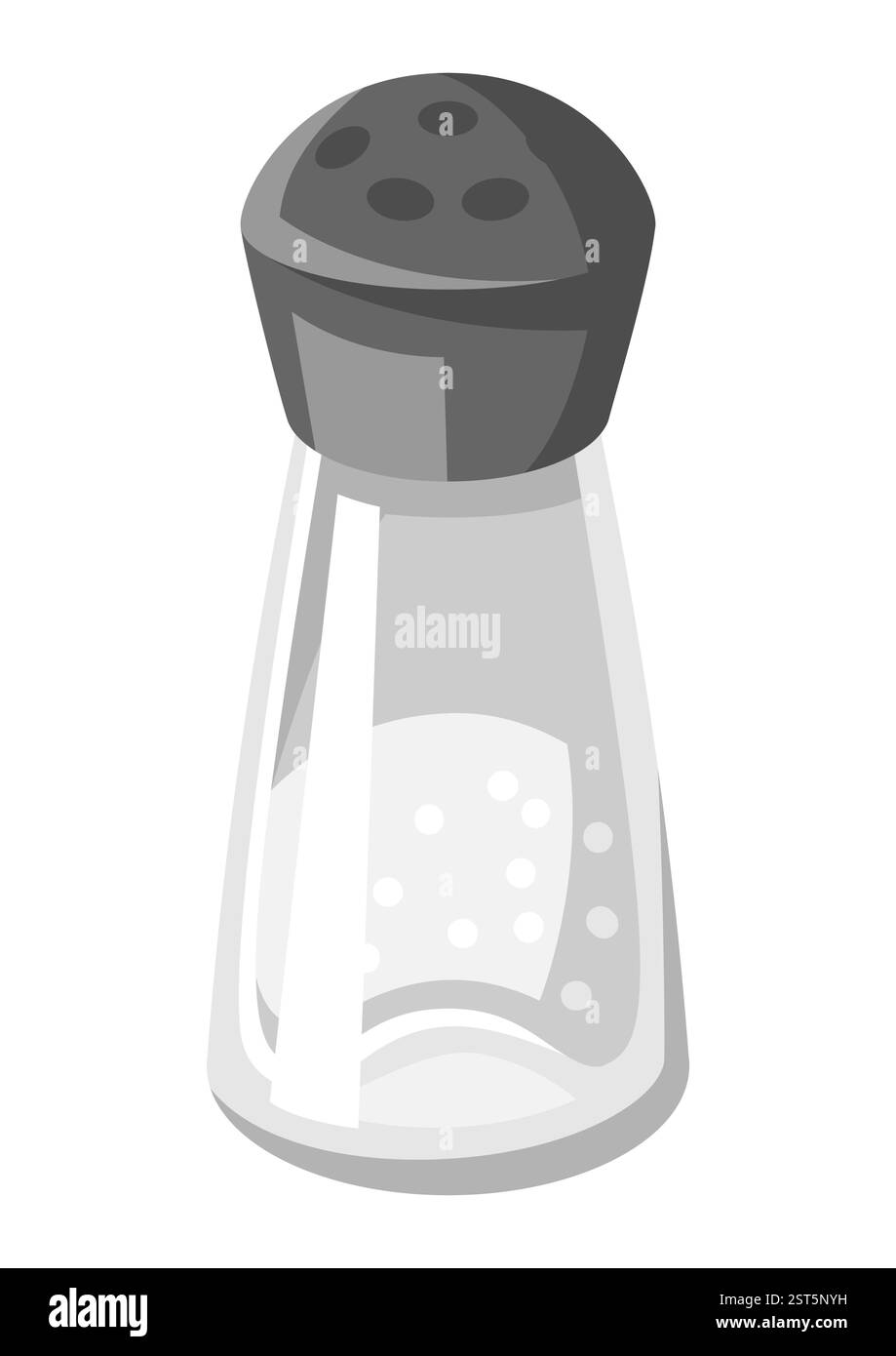Illustration of salt shaker. Stylized kitchen object for cooking recipe ...
