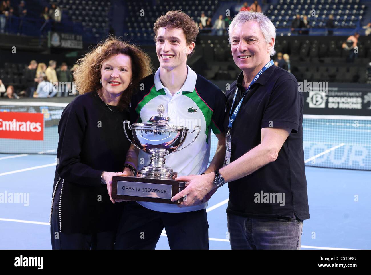 Marseille, France. 16th Feb, 2025. Ugo Humbert of France poses with his ...