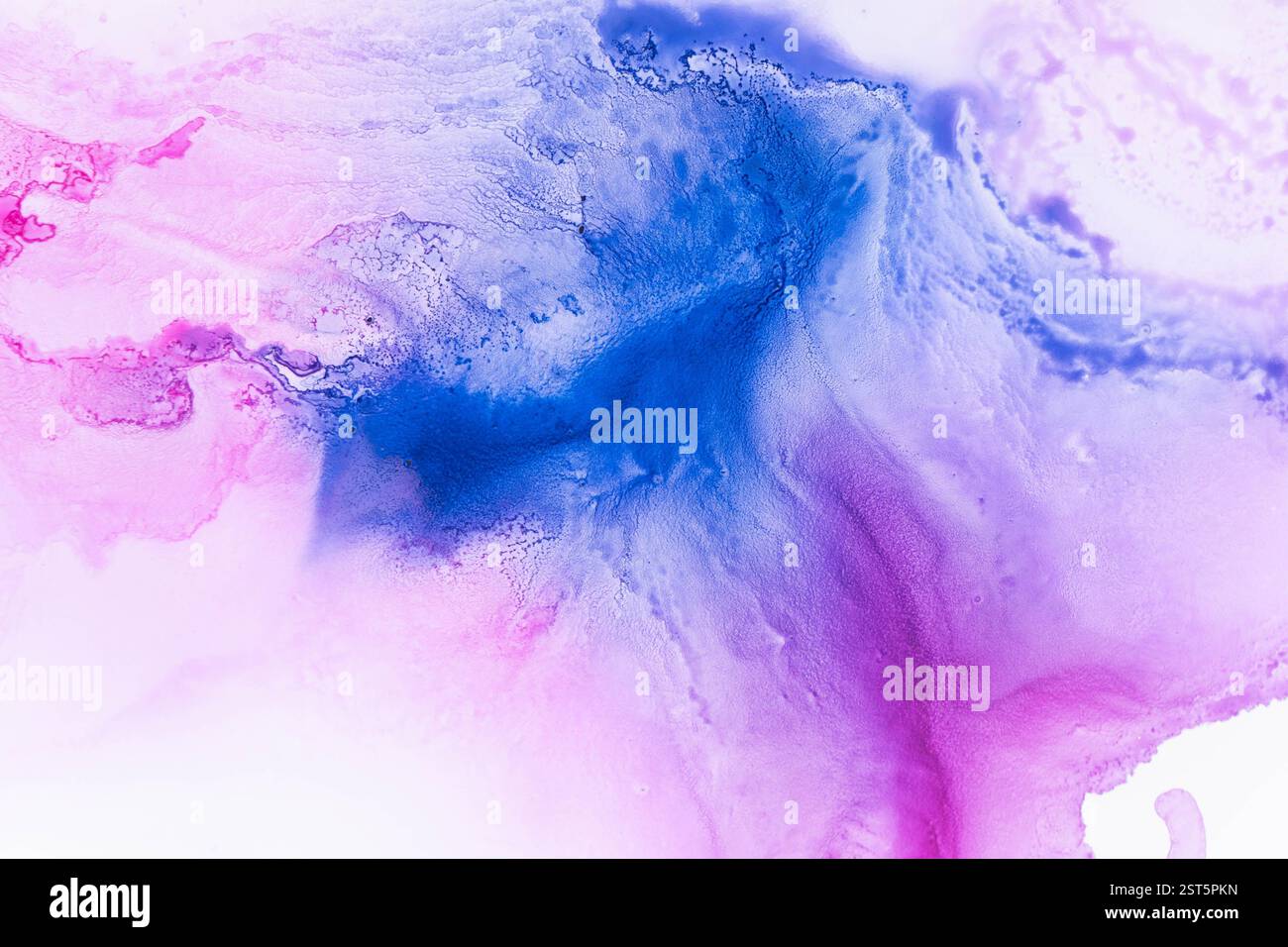 Colorful alcoholic ink forms a beautiful, abstract design reminiscent ...