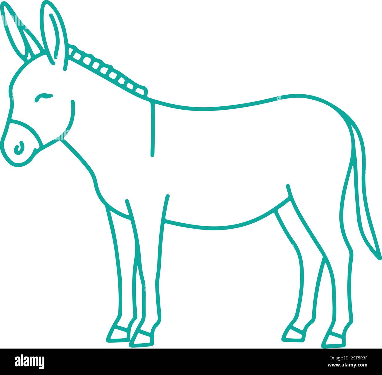 Donkey line art hi-res stock photography and images - Alamy