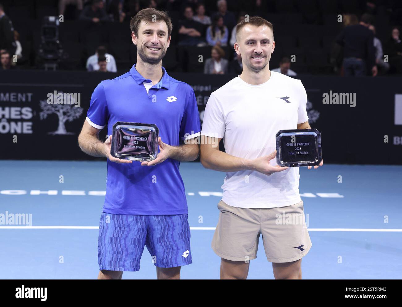 Finalists Jan Zielinski of Poland and Sander Gille of Belgium during ...