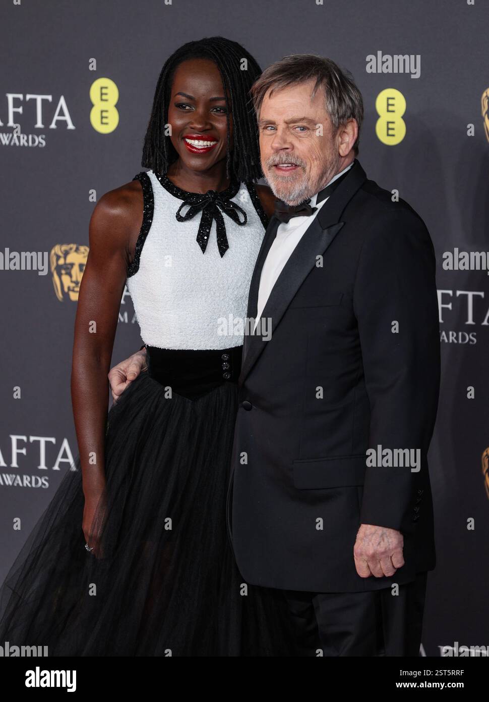 London, UK. 16th Feb, 2025. Lupita Nyong'o and Mark Hamill are seen ...