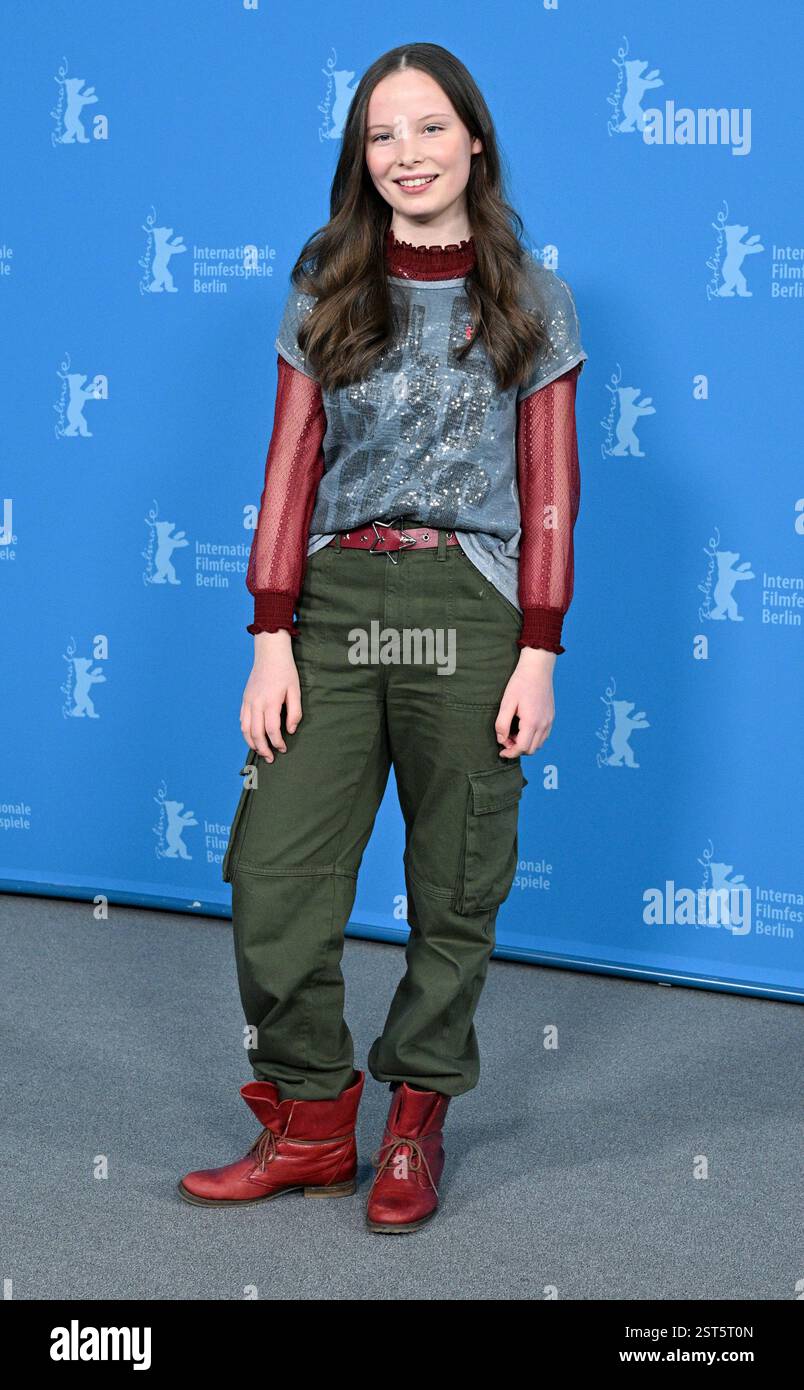 Berlin, Germany. 17th Feb, 2025. Up-and-coming actress Laeni Geiseler ...