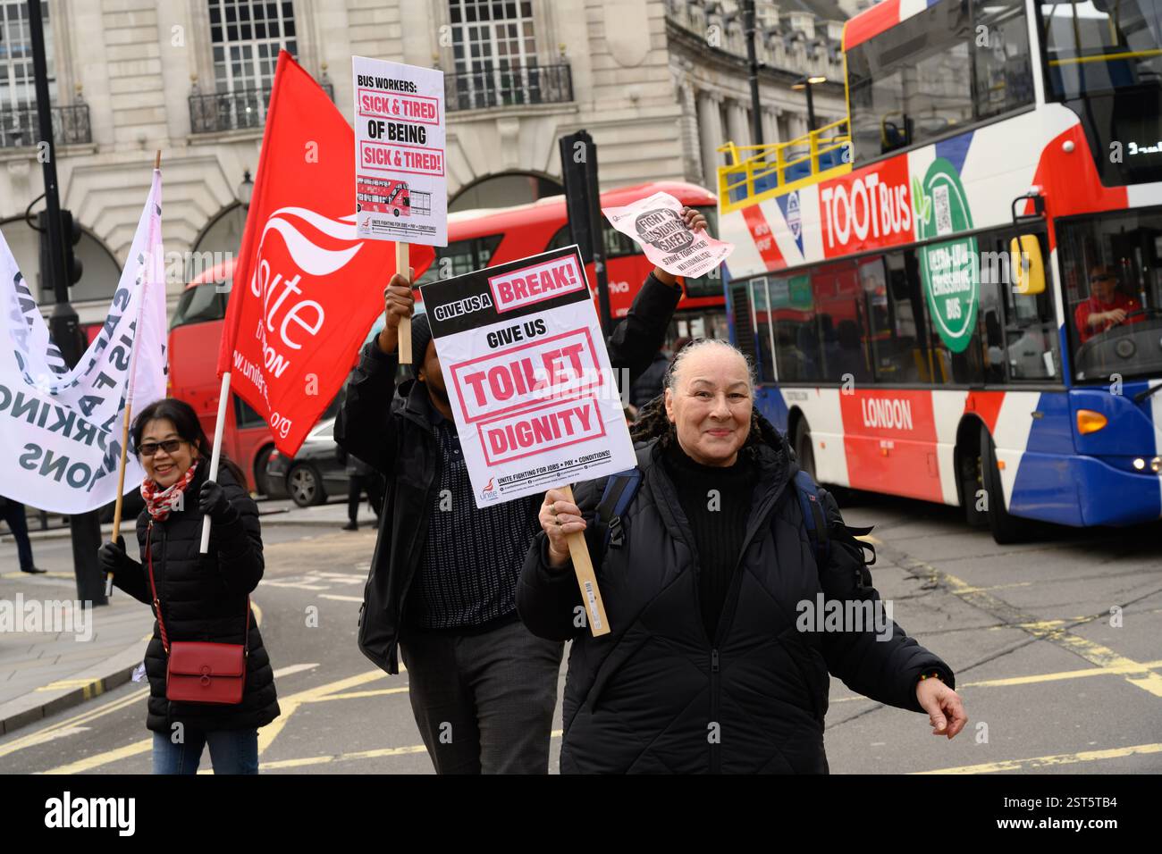London, UK. January 30th 2025. Members of Unite the Union representing ...