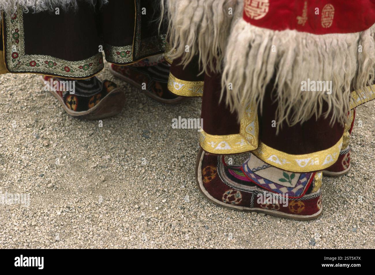 Typical shoes of ladakh knolon assabu, leh ladakh, Jammu and Kashmir ...