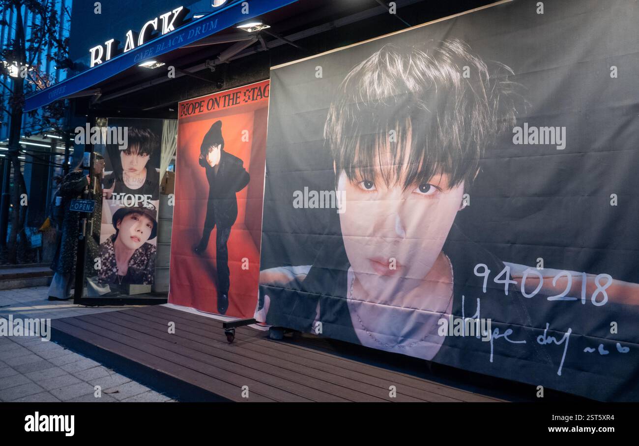 BTS J-Hope's birthday, Feb 17, 2025 : A cafe decorated to celebrate BTS ...
