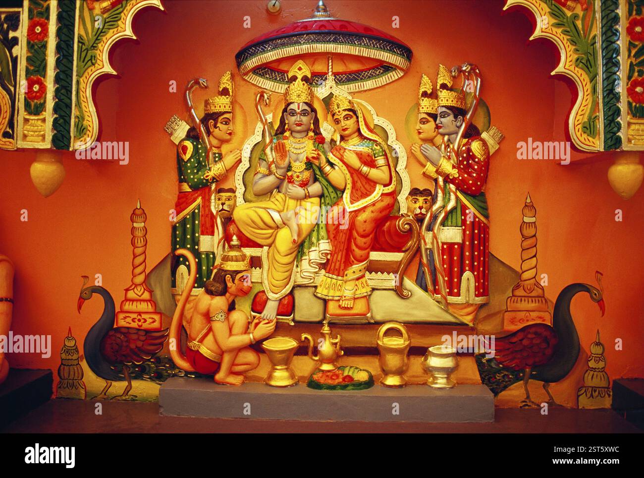 Painting of god Ram Sita Laxman and Hanuman, Chitrakut, Bastar, Madhya ...