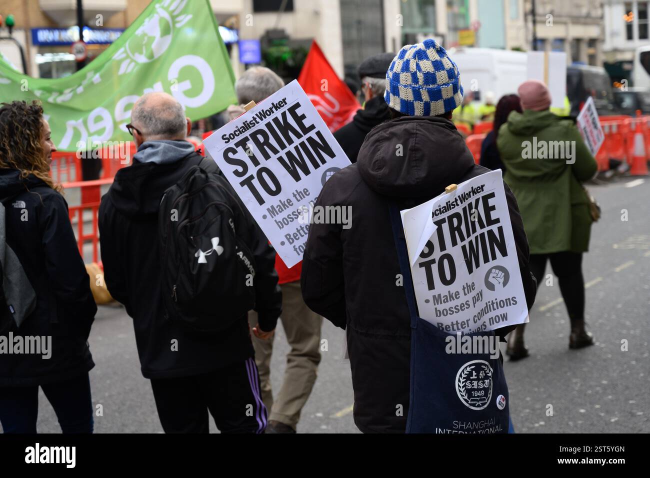 London, UK. January 30th 2025. Socialist Worker placards at a ...